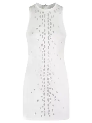 David Koma Embellished Sleeveless Dress - White