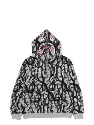 A BATHING APE Trial Camo Two Face Half Zip Pullover Hoodie Multicolor