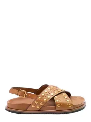 TWINSET Stud-embellished Sandals - Brown