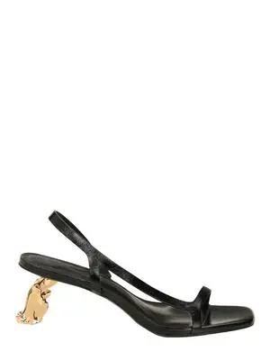 Cult Gaia Leilani Leather Sandals - Black