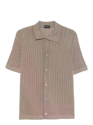 Tagliatore Knitted Shirt - Brown