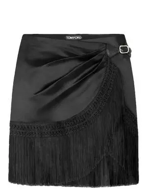TOM FORD Fringe-detail Mini Skirt - Black