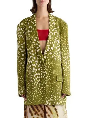 DRIES VAN NOTEN Dries Van Noten Basti Orchid Spots Blazer