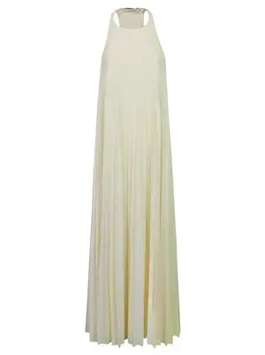 Sportmax Sportmax Pleated Halter Dress Neutrals