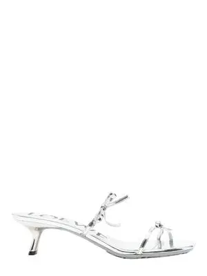 Loewe 45mm Petal Sandals - Silver