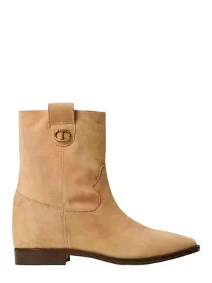 TWINSET Suede Ankle Boots - Brown