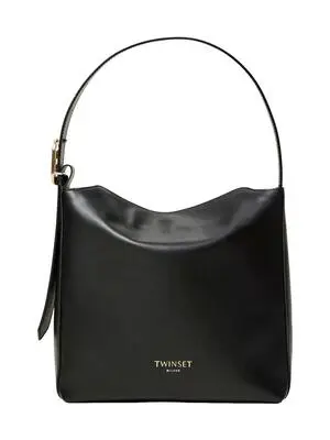 TWINSET Leather Tote - Black