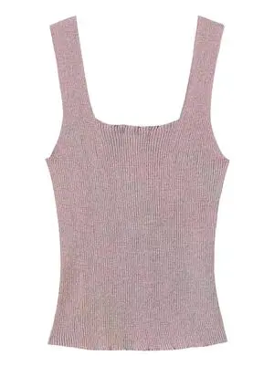 TWINSET Ribbed Tank Top - Purple