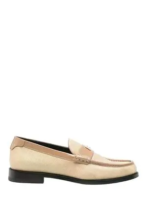 Victoria Beckham Logo-plaque Loafers - Neutrals