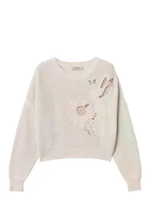 TWINSET Embroidered Jumper - Neutrals