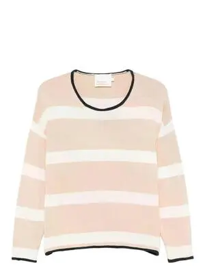 ABSOLUT CASHMERE Carmen Striped Sweater - Neutrals