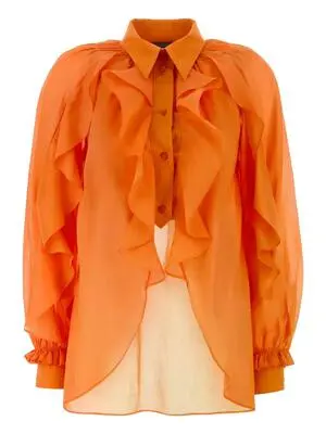 Alberta Ferretti Cotton Shirt - Orange