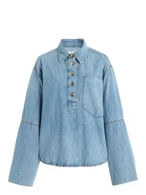 RÙADH The Finlay Denim Shirt - Blue