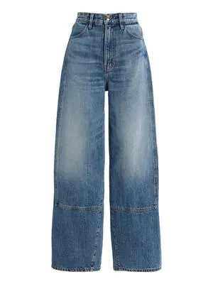 RÙADH High-rise Curved Rigid Jeans - Blue