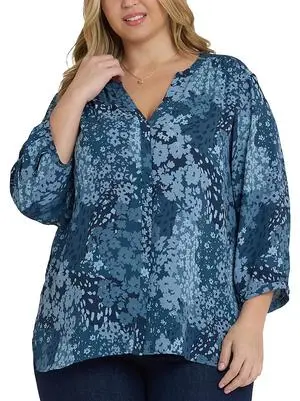 NYDJ Pintuck Blouse Belleville