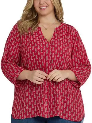 NYDJ Pintuck Blouse Jacqueline