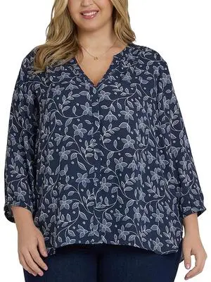 NYDJ Pintuck Blouse Lisette