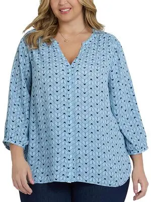NYDJ Pintuck Blouse - Port D'ivr