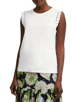 HOBBS LONDON Leia Embroidered Top - Hobbs White