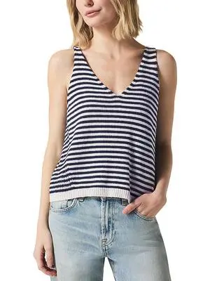 Splendid Cambell Striped Sweater Tank - Navy/white
