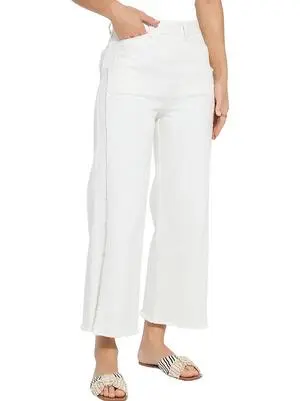 Lyssé Noah High-waist Wide Leg Crop Jeans - Ecru White