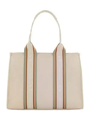 Armani Exchange Logo-strap Tote - Neutrals