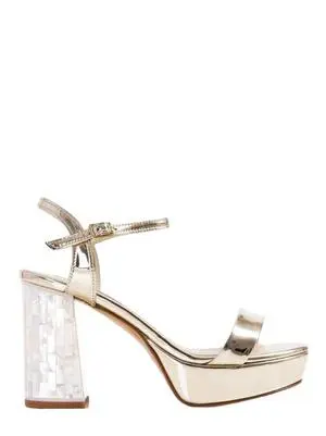 FREYA ROSE Gigi Pearl Heel Sandal - Champagne