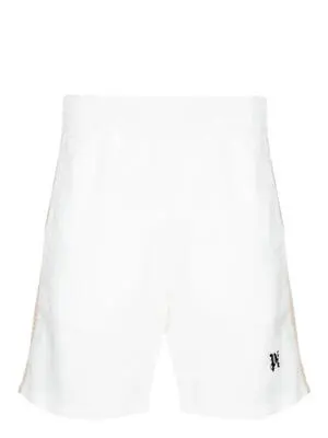 Palm Angels Pa Monogram Track Shorts - Off White
