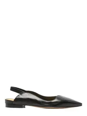 MARA BINI Leather Slingback Pumps - Black