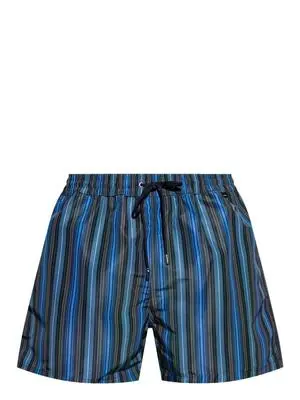 Paul Smith Striped Swim Shorts - Blue