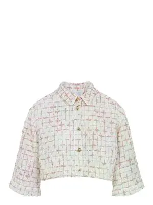 Giambattista Valli Silk Cropped Shirt - Neutrals
