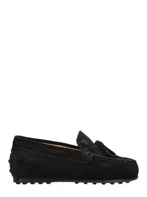TOD'S Suede Nuovo City Gommini Driving Shoes - Black