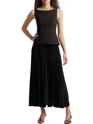 Acler Hollinshill Pleated Maxi Dress - Black