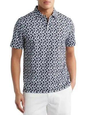 Bugatchi Victor Ooohcotton® Palm Tree Print Polo - Navy