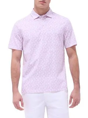 Bugatchi Victor Ooohcotton® Palm Tree Print Polo - Pink