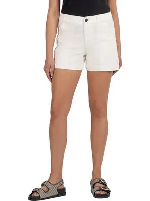 Kut From The Kloth Jane High-waisted Denim Shorts - Ecru