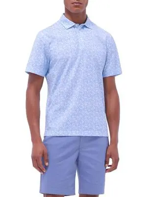 Bugatchi Victor Ooohcotton® Leaf Print Polo - Ice