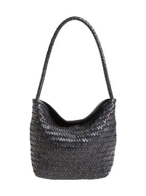 Madewell Madewell Handwoven Leather Shoulder Bag Night Time