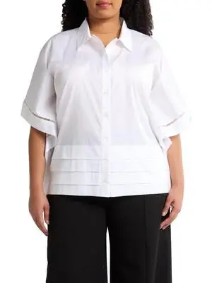 HARSHMAN Harpa Short Sleeve Button-up Shirt - White