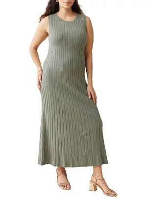 INGRID & ISABEL Maternity Sweater Dress - Agave