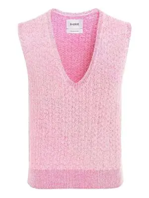 BARRIE V-neck Cashmere Top - Pink