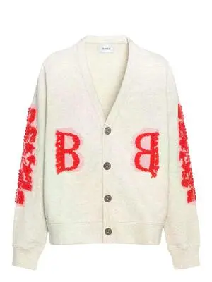 BARRIE Logo-embroidered Cardigan - White