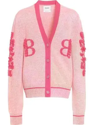 BARRIE Logo-embellished Cardigan - Pink
