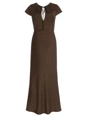 GIULIVA HERITAGE The Cosima Cheked Wool-Silk Dress