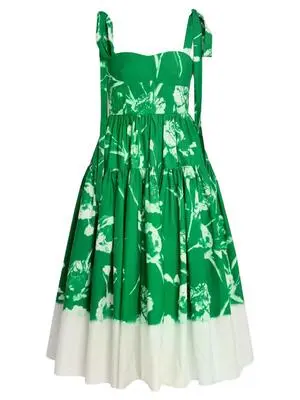 Erdem Floral-print Midi Dress - Green