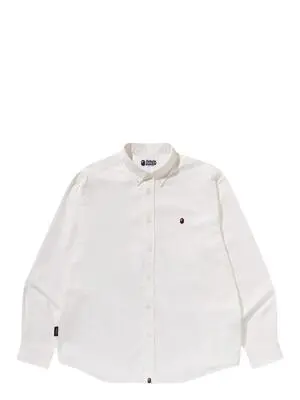 A BATHING APE One Point Oxford Long-sleeve Shirt - White