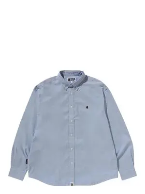 A BATHING APE One Point Oxford Long-sleeve Shirt - Blue