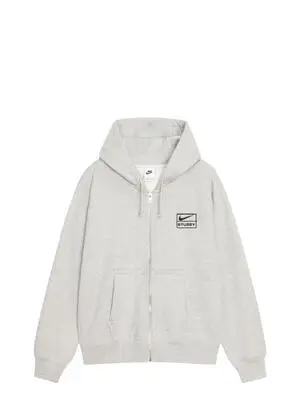 Nike X Stussy Stone Washed Fleece Zip Hoodie Heather - Grey
