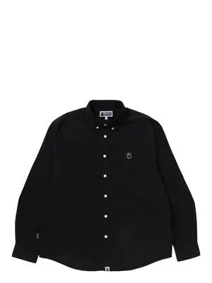 A BATHING APE One Point Oxford Long-sleeve Shirt 'black' Black