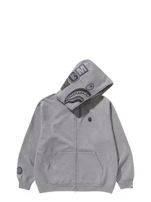 A BATHING APE Ape Head Shark Zip Hoodie - Grey